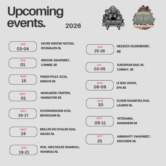 Air-Cooled VW Events 2026 – Luftgekühlt Parts Show & Swap Meet Schedule